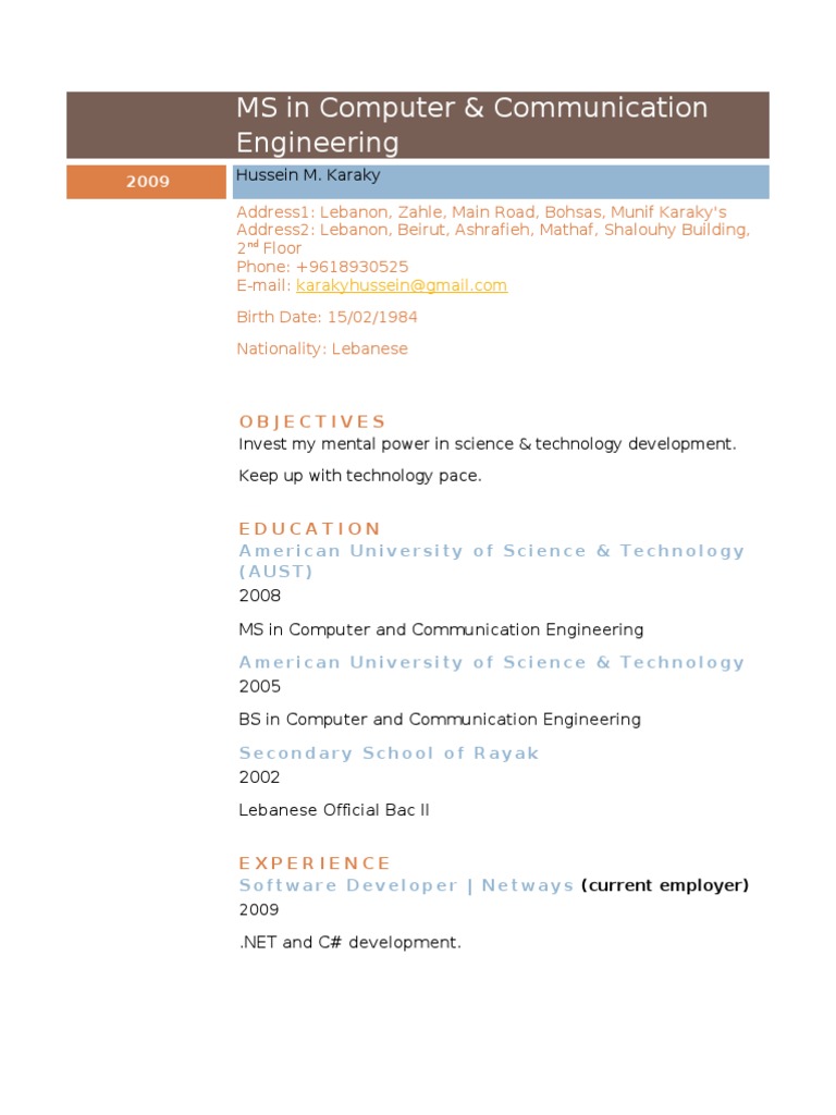 MS in Computer & Communication Engineering | PDF | Java (Programming ...