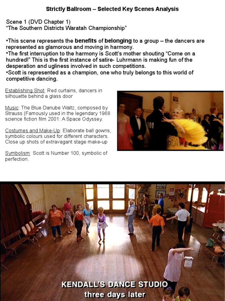 Strictly Ballroom - Key Scenes Analysis | PDF | Ballroom Dance | Dances