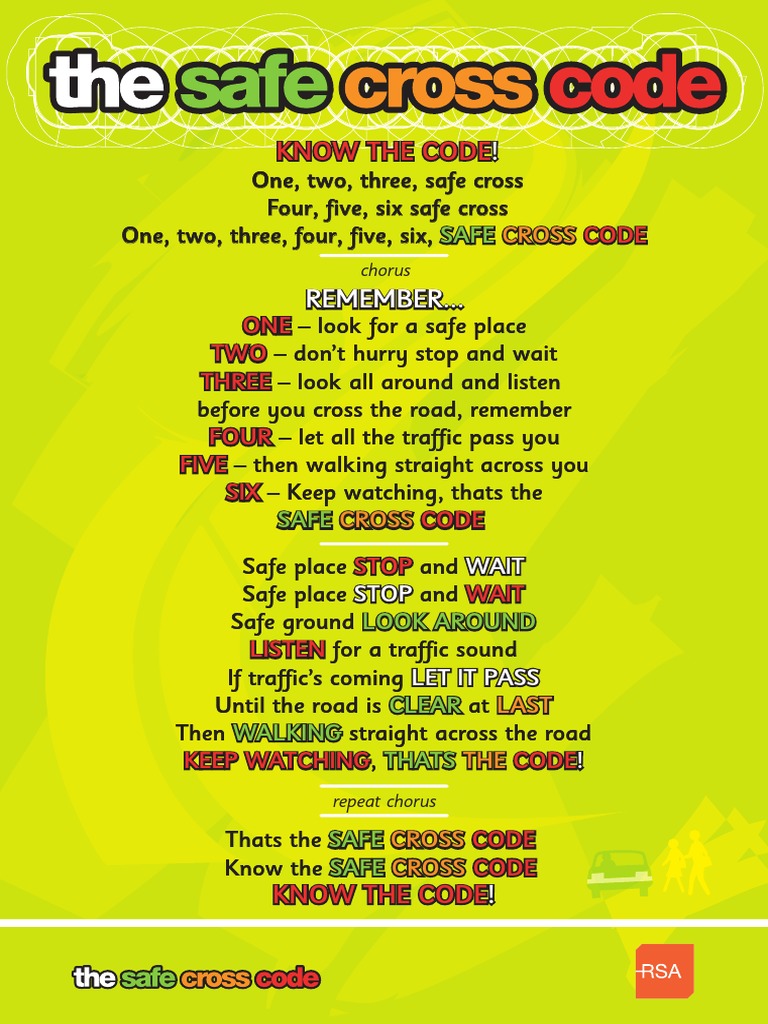 Safe Cross Code Poster | PDF