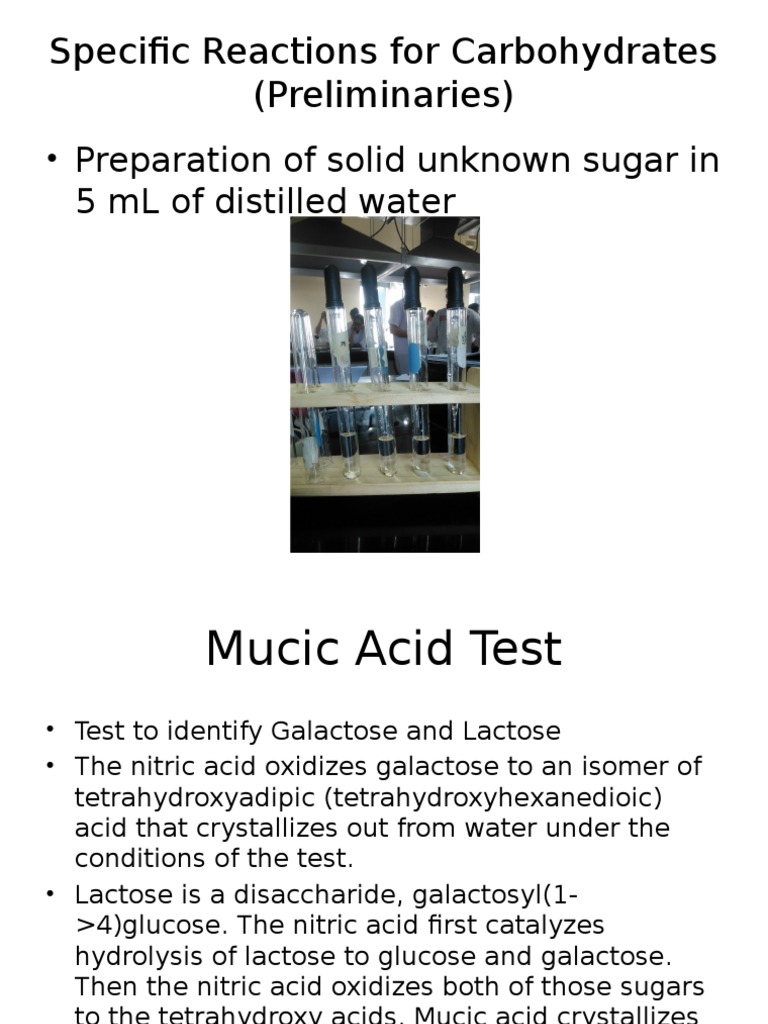 Mucic Acid Test