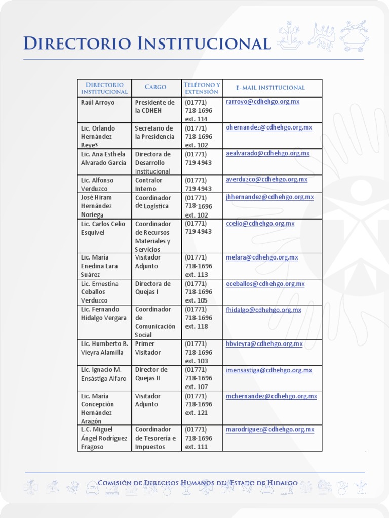Directorio Institucional | PDF | Ocio