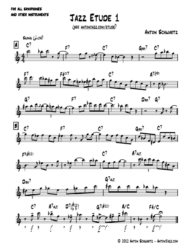 Jazz Etude 1 | PDF