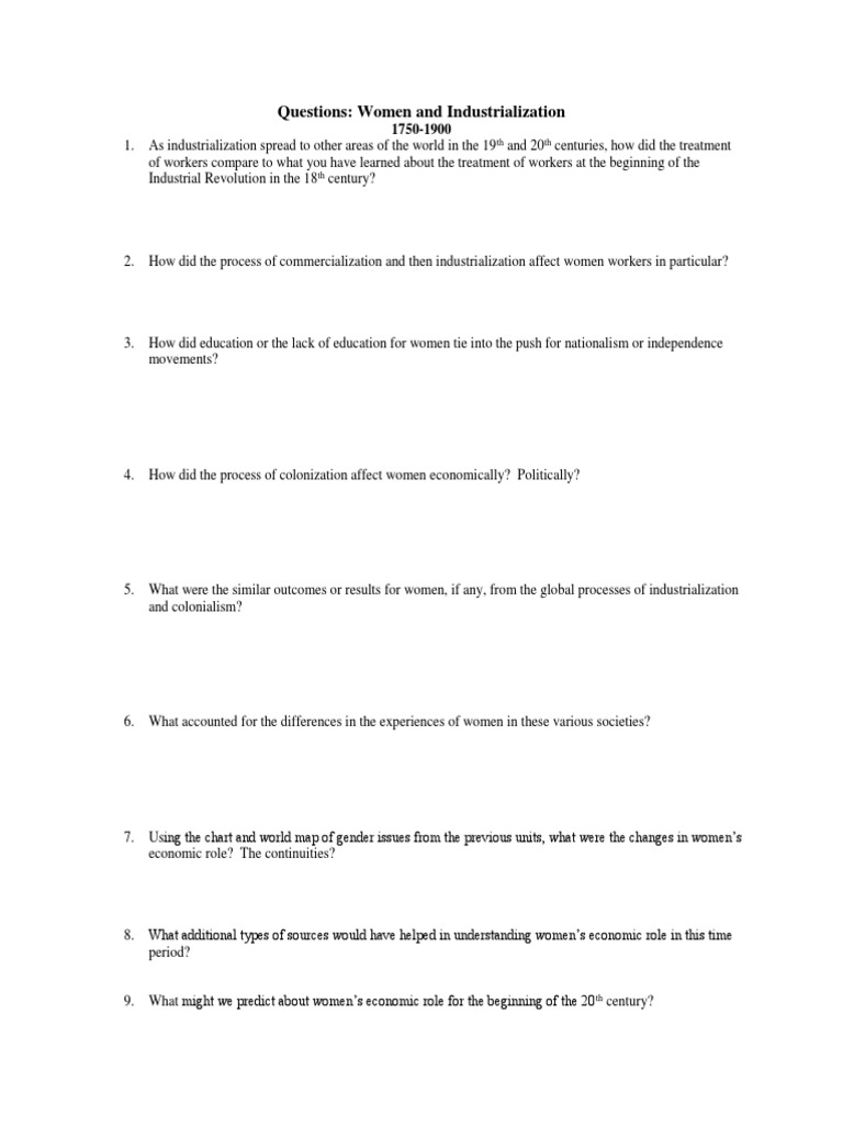 Questions Women p5 | PDF