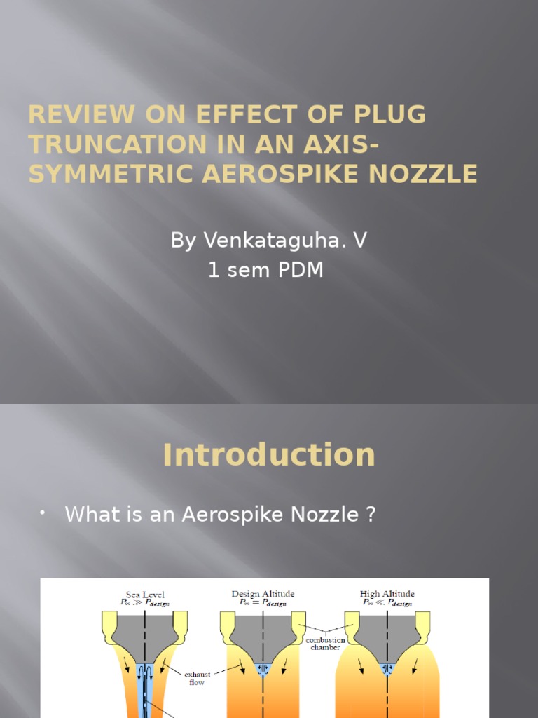 Aerospike Nozzle Truncation Effects | PDF | Technology & Engineering