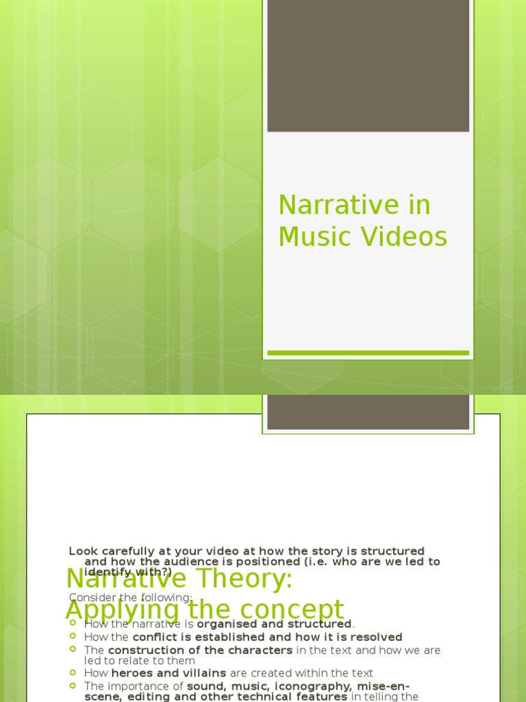 Narrative in Music Videos | PDF | Narrative | Narration