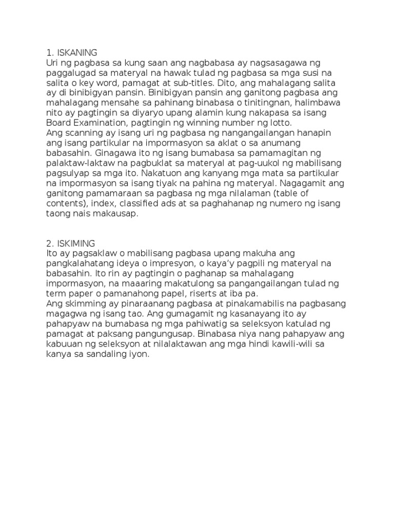 Iskaning at Iskiming | PDF