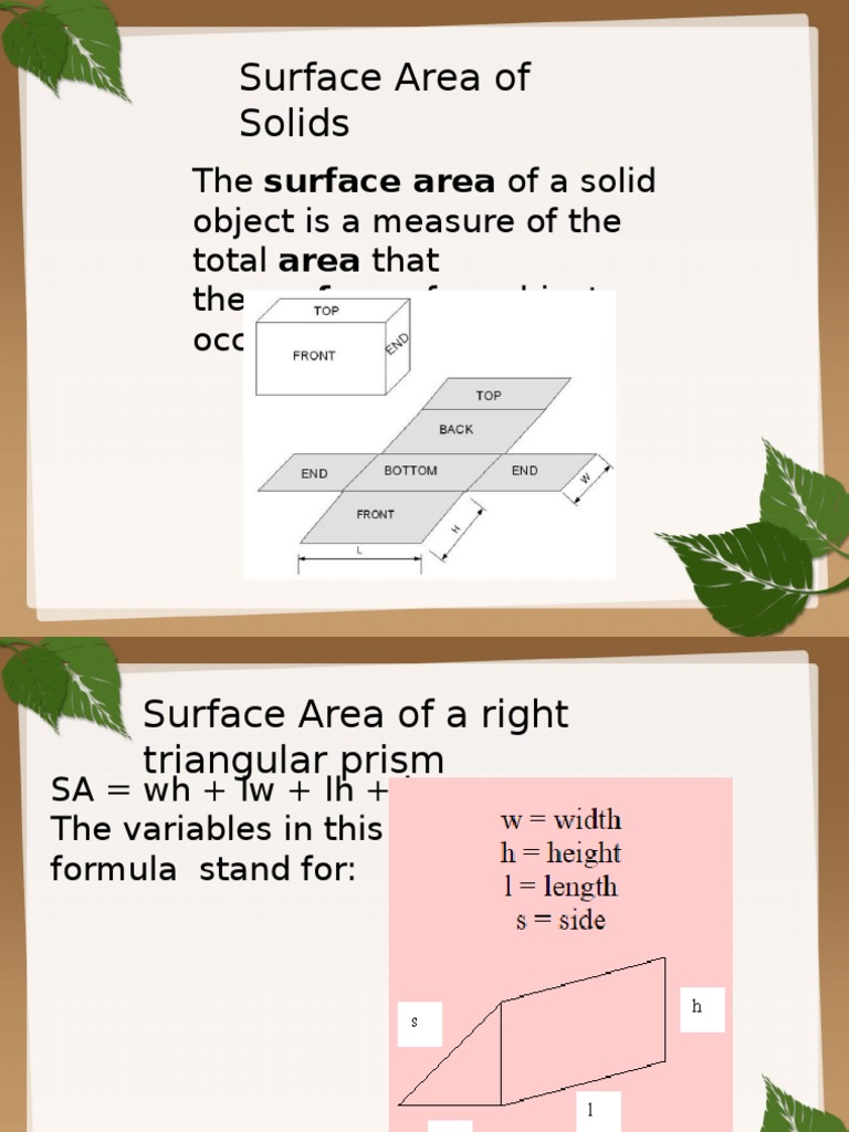 Grade 9 Geometry - Surface Area | PDF | Surface Area | Area