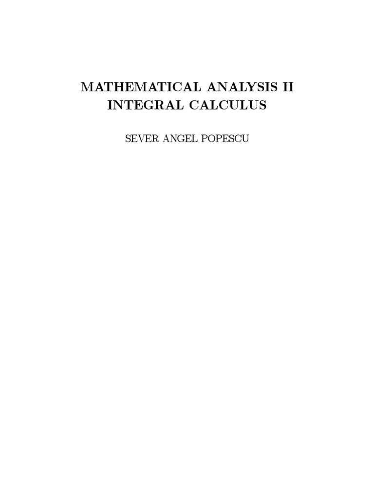 Integral Calculus: Advanced Concepts | PDF | Integral | Function (Mathematics)
