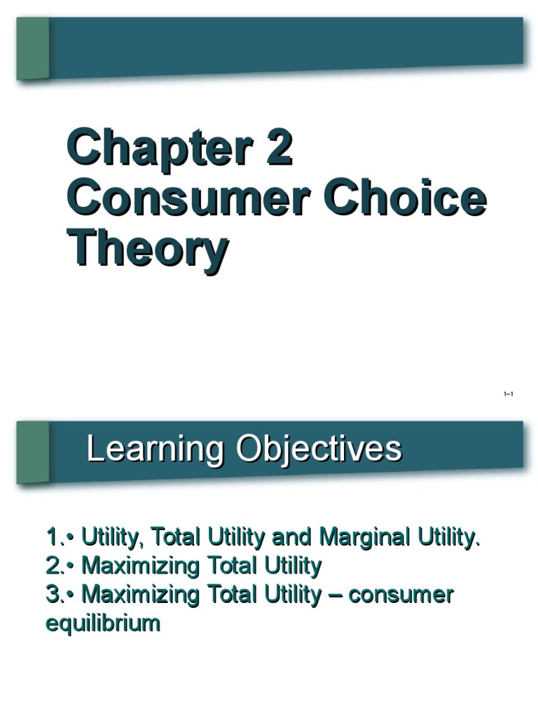 Consumer Choice Theory | PDF | Utility | Economic Equilibrium