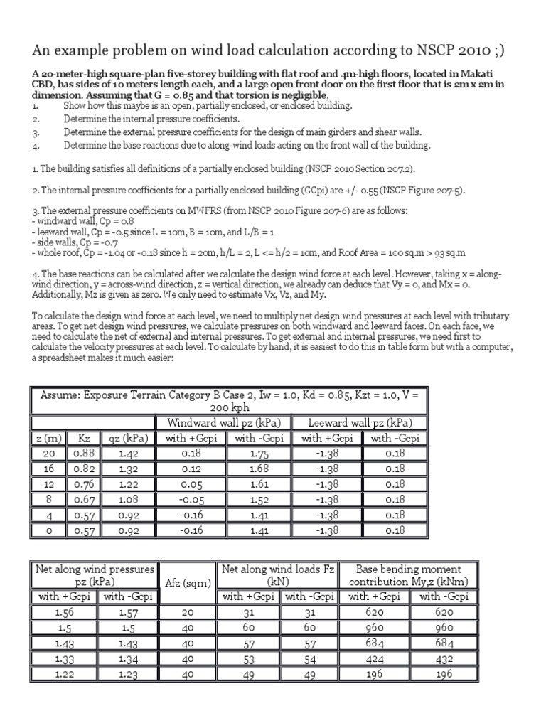 Wind Load Nscp 2010 Sample | Wind Tunnel | Truss