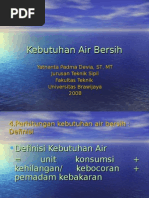 Tabel Kebutuhan Air Bersih | PDF