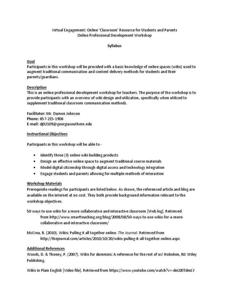 PDLM Syllabus | PDF | Facilitator | Internet