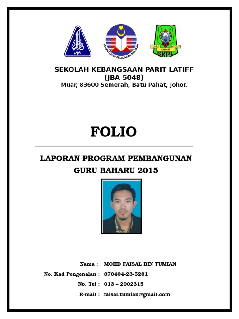 Format Kulit Luar Fail Folio PPGB | PDF