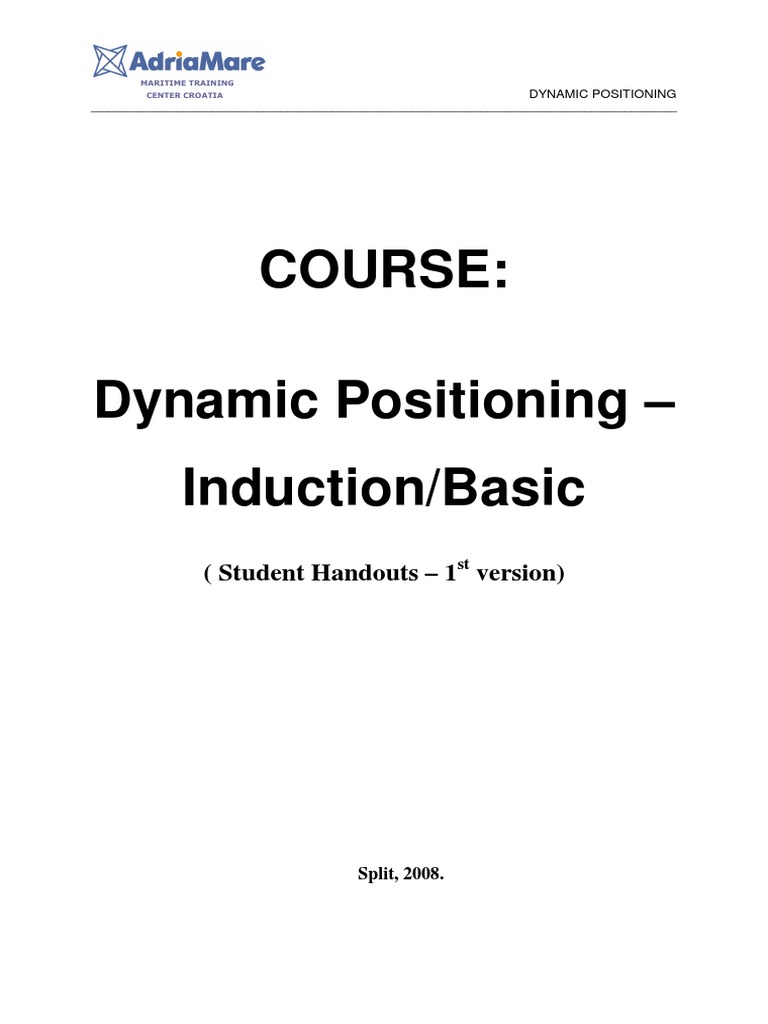 Dynamic Positioning-Basic Student Handout | PDF | Computing And ...