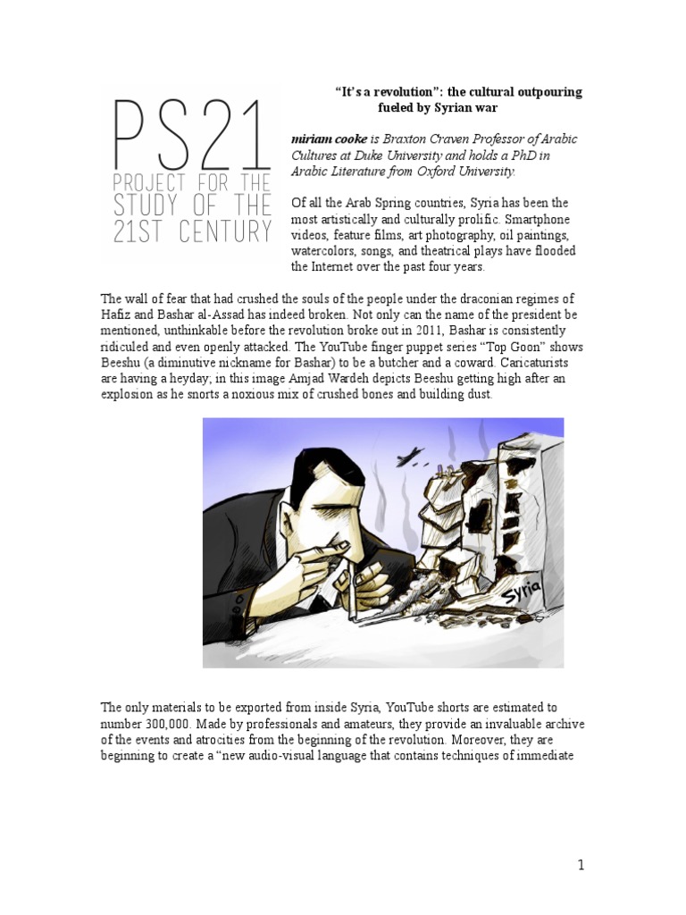 Miriam Cooke Is Braxton Craven Professor of Arabic | PDF | Syria ...