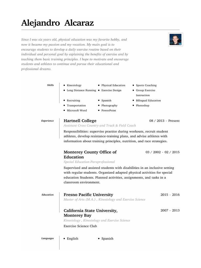 Alejandro Alcaraz Resume | PDF | Career & Growth | Self-Improvement