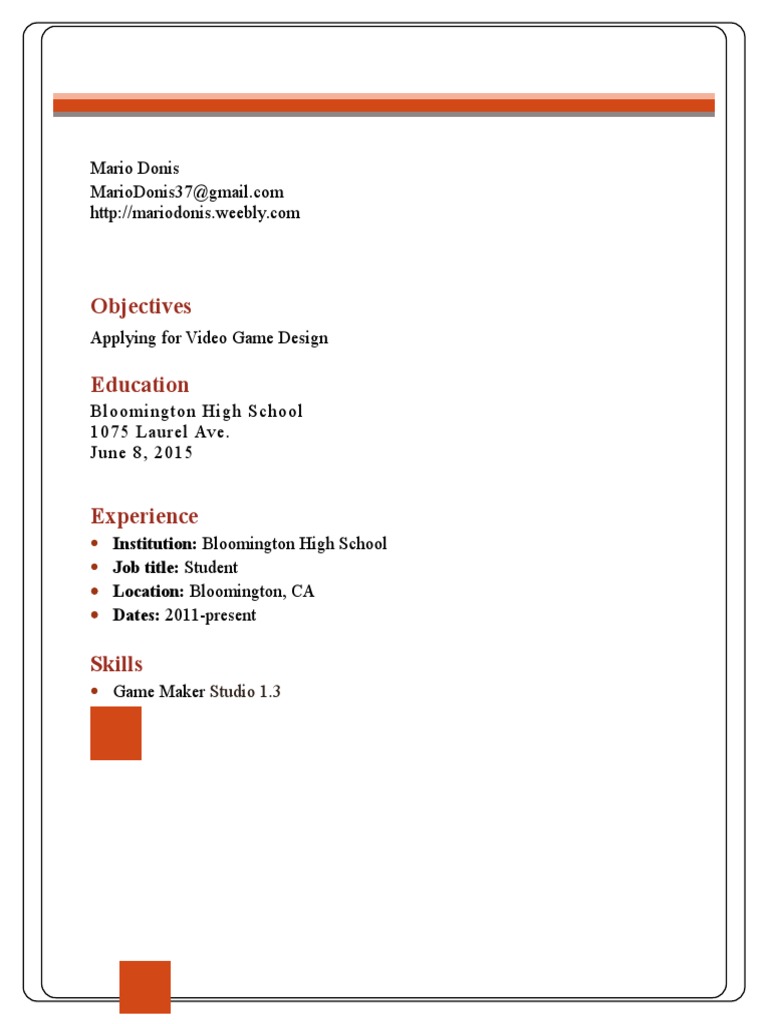 Objectives: Mario Donis | PDF