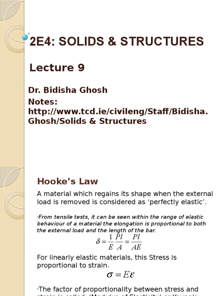 Hooke's Law | Download Free PDF | Deformation (Engineering) | Strength ...