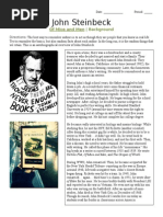 Steinbeck: Life, Works, and Challenges | PDF | John Steinbeck