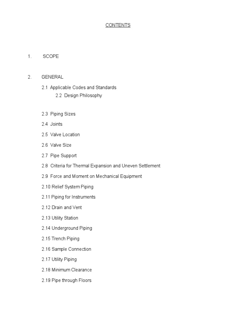 Design Practice For General Piping Design | PDF | Pipe (Fluid ...