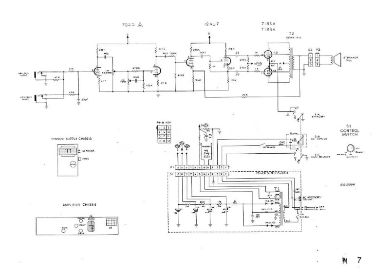 Magnatone M7 Amplifier Schematic | PDF | Infographics | Conceptual Model