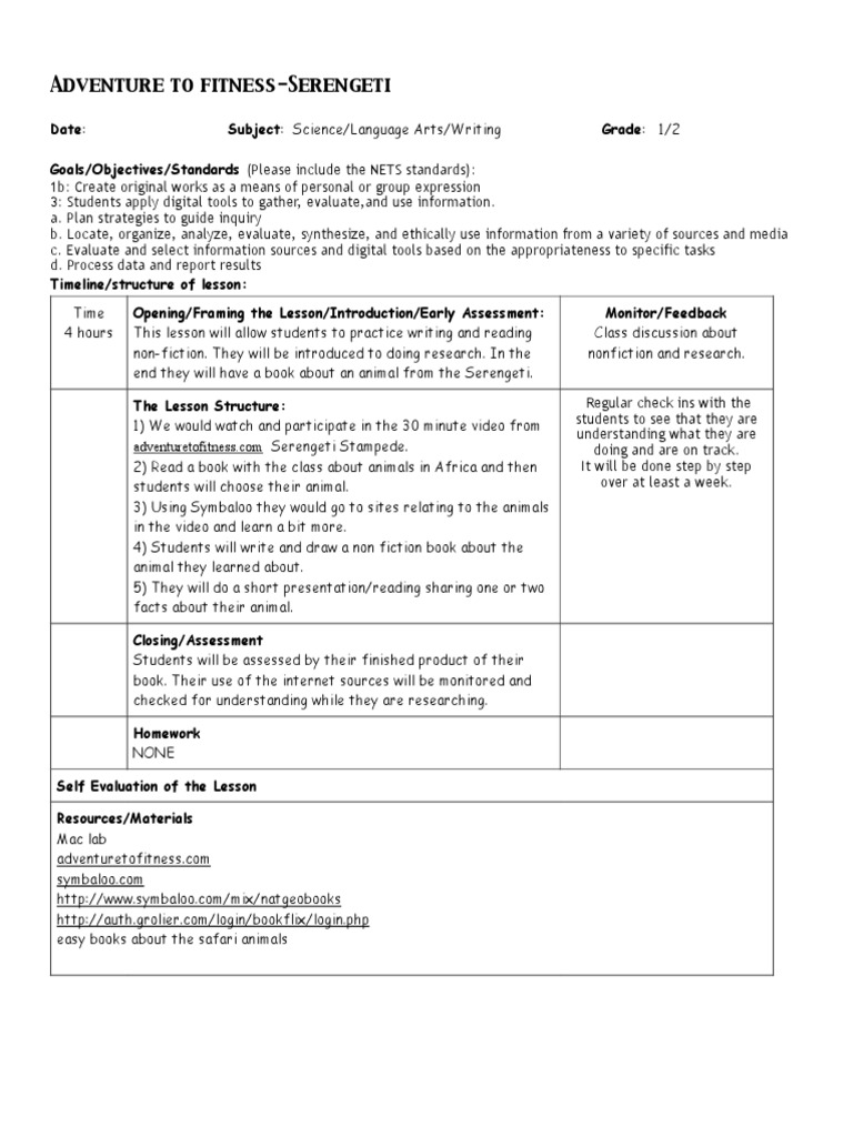 Serengeti Safari for Young Learners | PDF