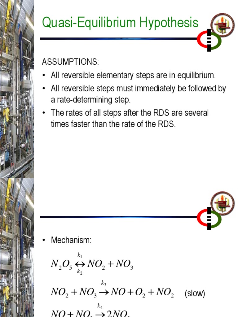 Quasi-Equilibrium Hypothesis | PDF | Chemical Reactions | Chemical ...