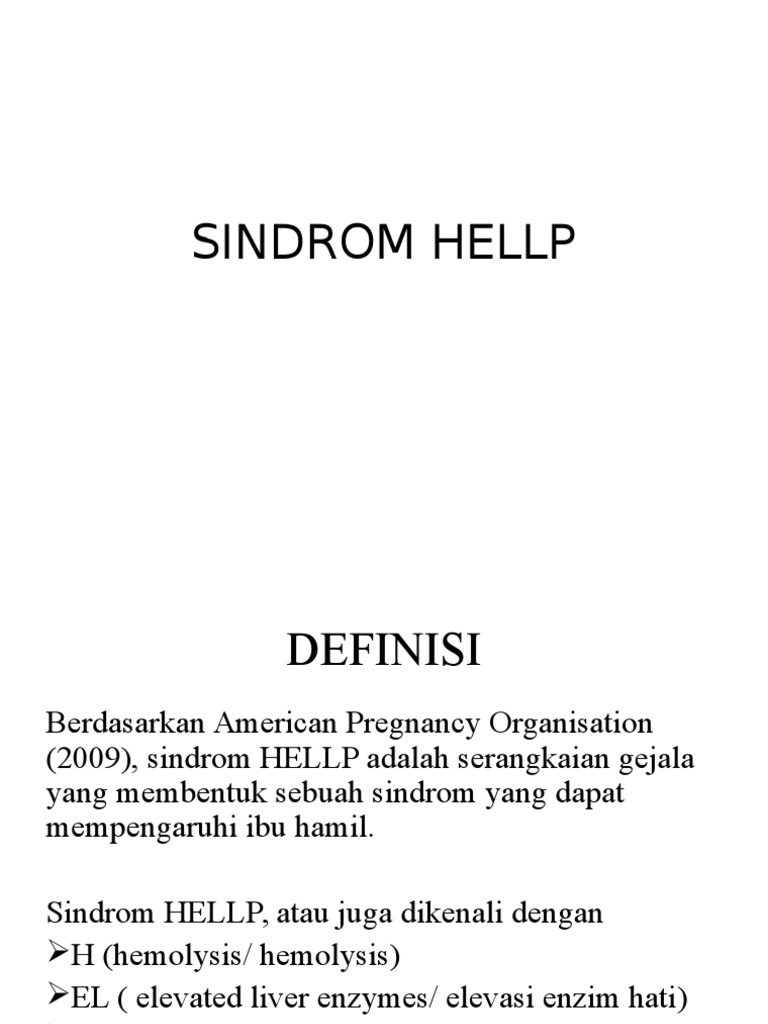 Sindrom Hellp | PDF