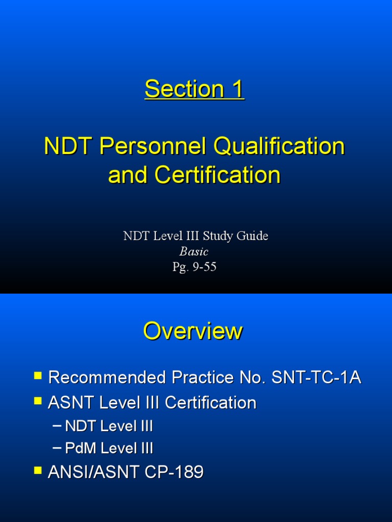 1.1rev.4~NDT Personnel Qualification and Certification | Nondestructive ...