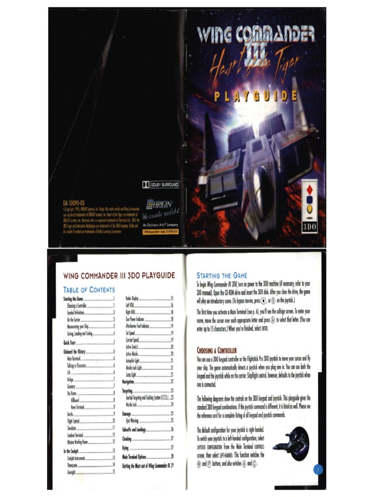 Wing Commander 3 3DO Playguide | PDF