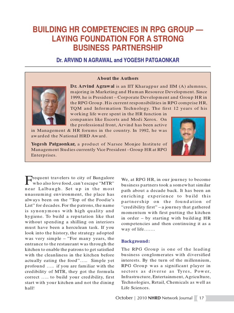 Building HR Competencies in RPG Group | PDF | Competence (Human ...