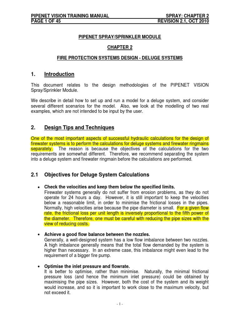 Pipenet Vision Training Manual Spray: Chapter 2 Page 1 of 45 REVISION 2 ...