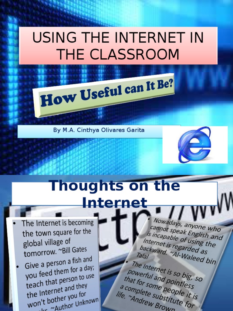 Using The Internet in The Classroom | PDF | Internet | World Wide Web