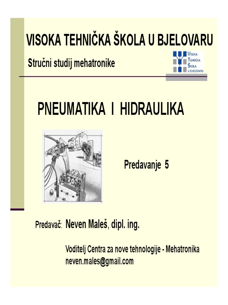 Pneumatika I Hidraulika Prezentacija | PDF