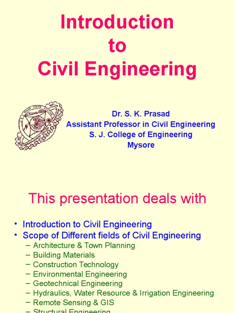Introduction To Civil Engineering | PDF | Civil Engineering | Dam