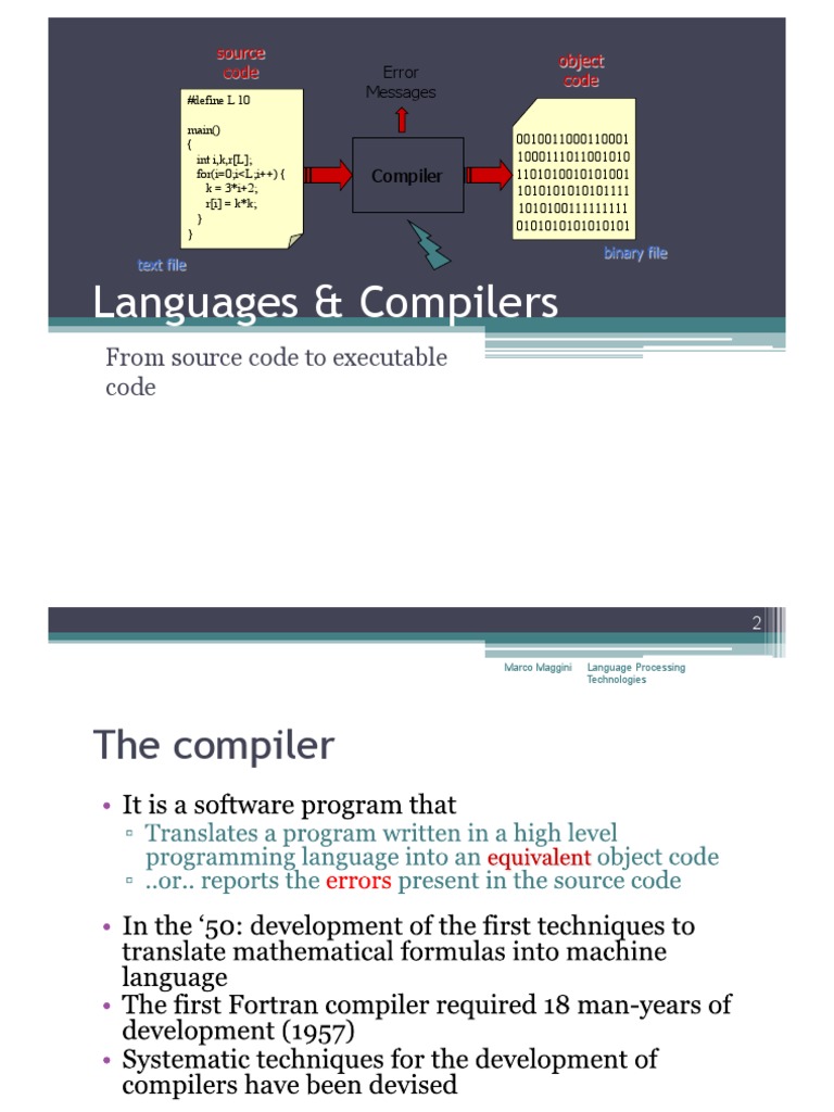 01 - Languages and Compilers | PDF | Compiler | Source Code