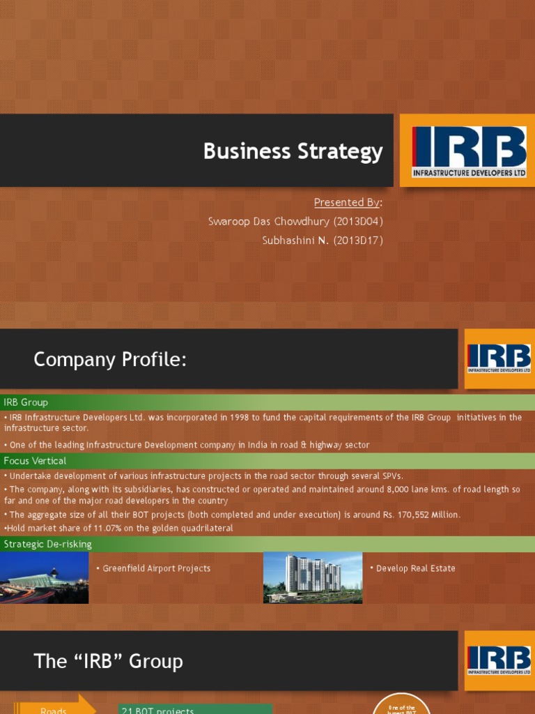 IRB Infrastructure Business Strategy Overview | PDF | Strategic ...