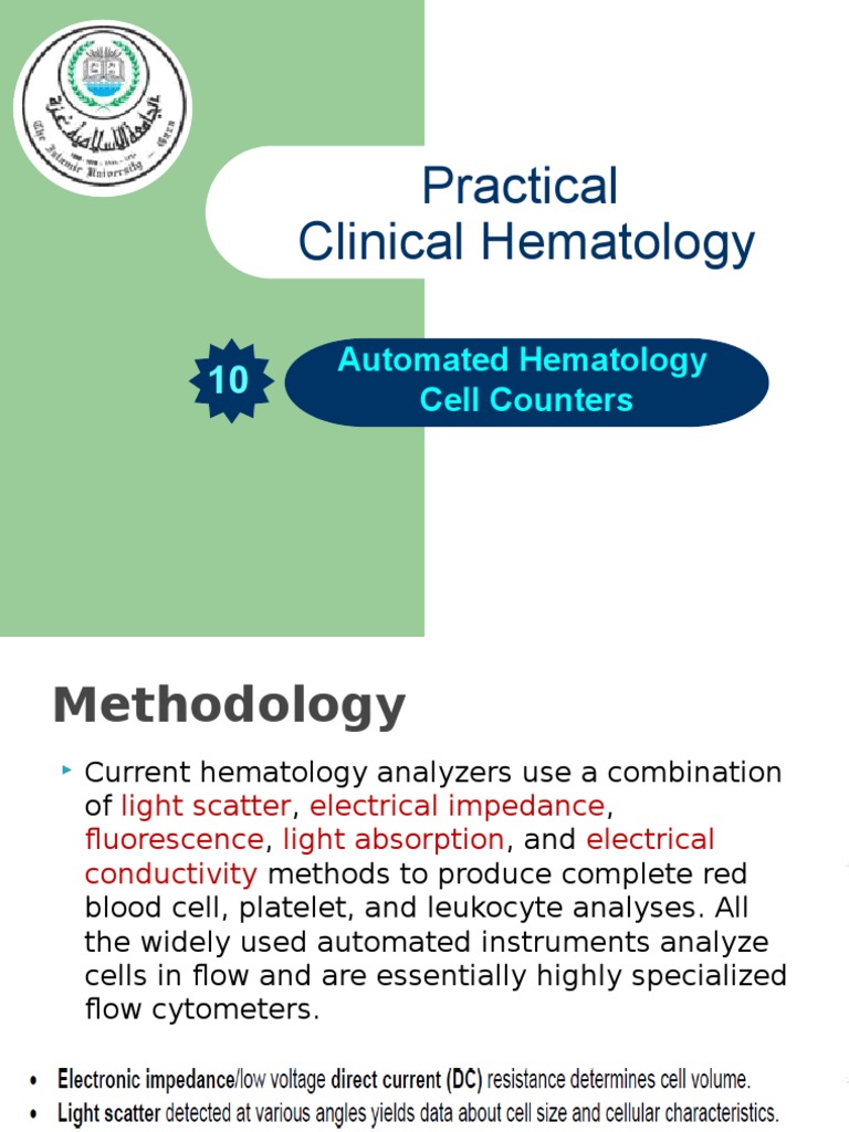 Automated Hematology Cell Counters: Principles, Methodologies, and ...