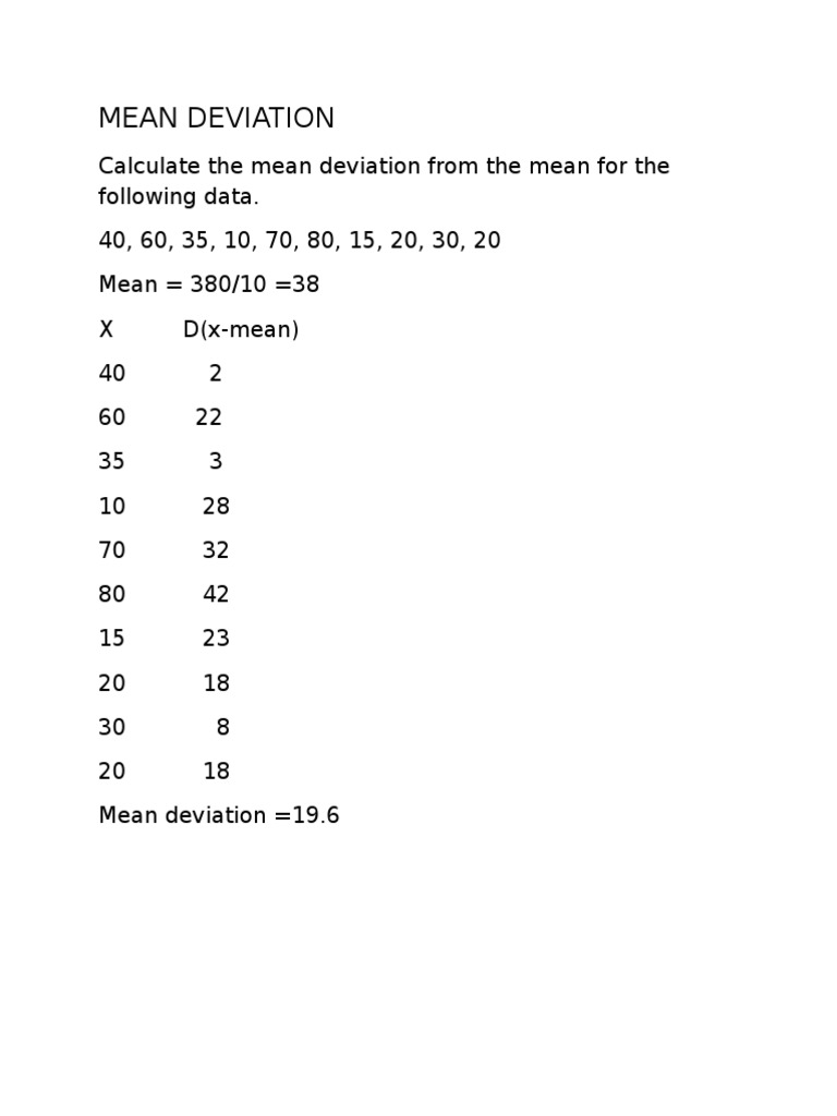 Mean Deviation | PDF