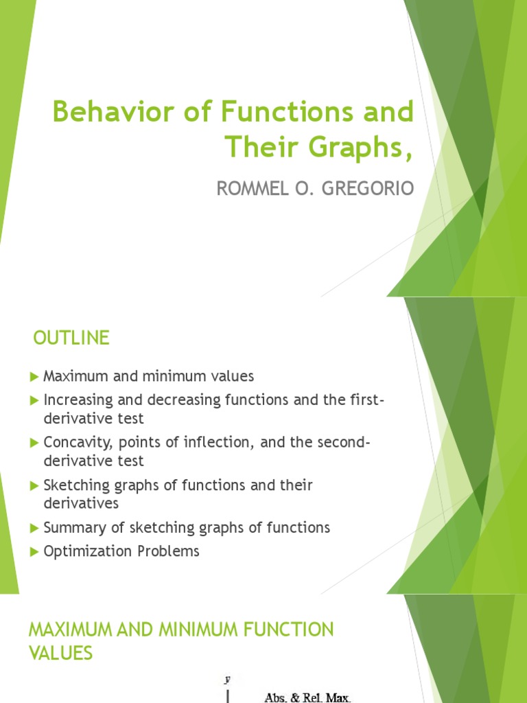 Behavior of Functions and Their Graphs | PDF | Maxima And Minima | Calculus