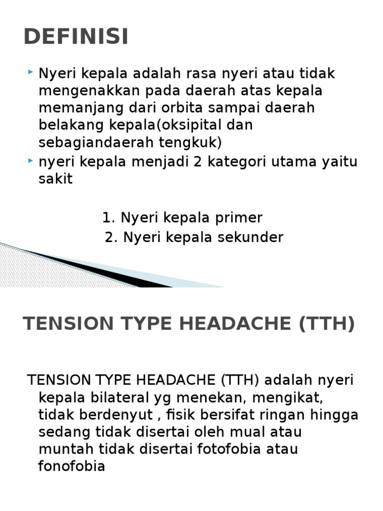 Tension Type Headache | PDF