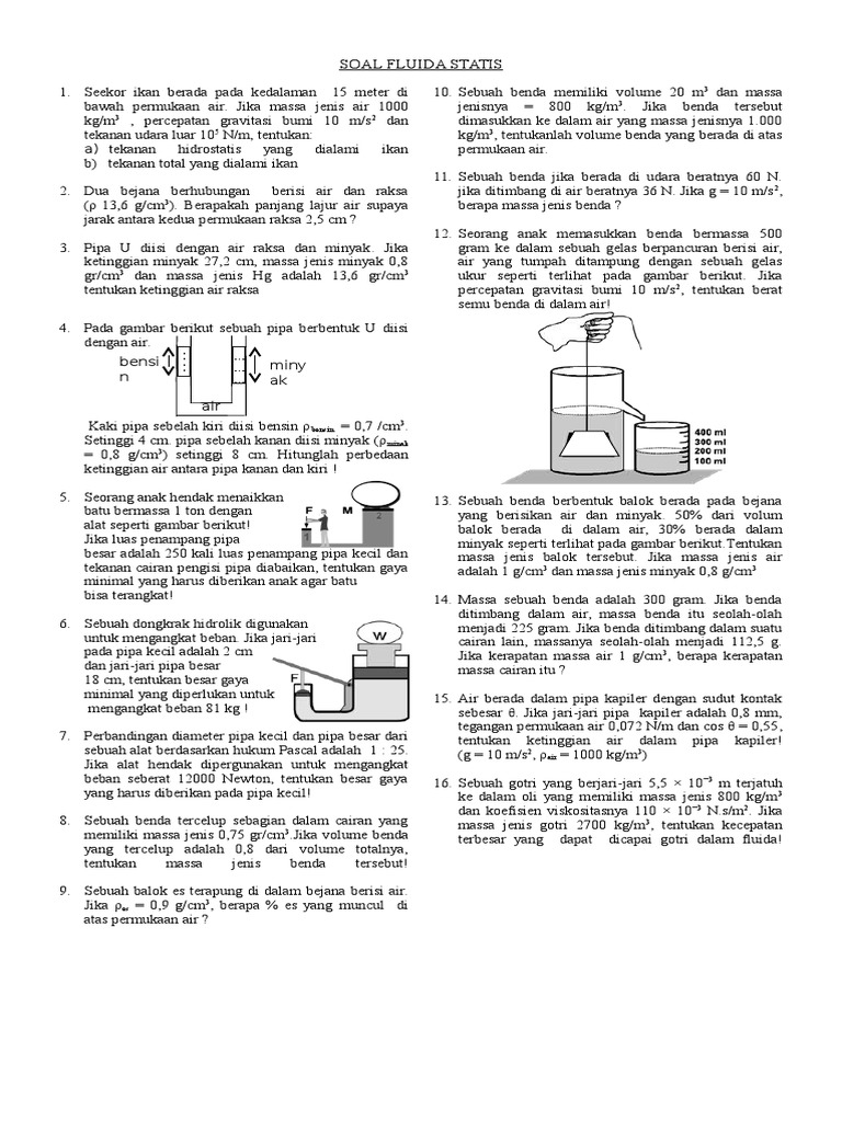 Soal Fluida Statis | PDF