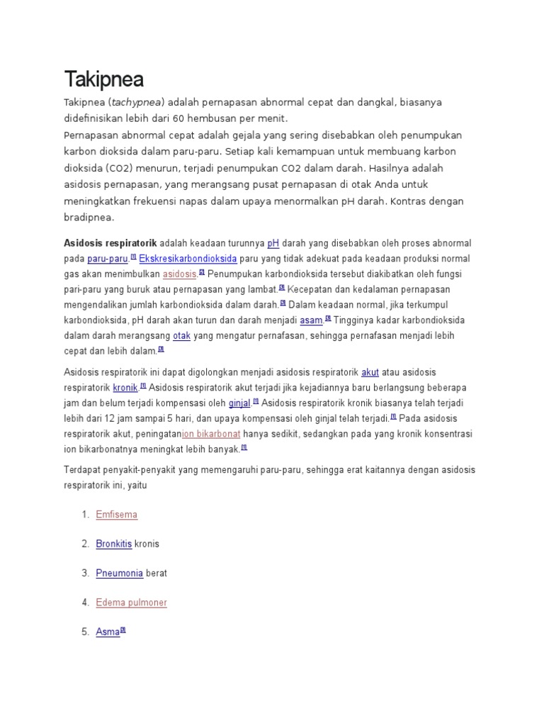 Takipnea | PDF | Memasak, Makanan, & Anggur | Sains & Matematika