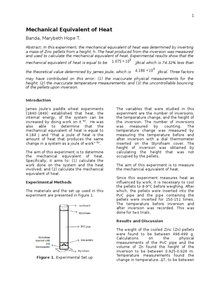 ER Mechanical Equivalent of Heat | PDF | Heat | Temperature