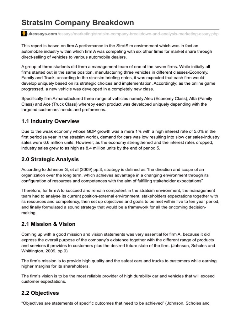 StratSim Firm A Performance Analysis | PDF | Car | Economic Growth