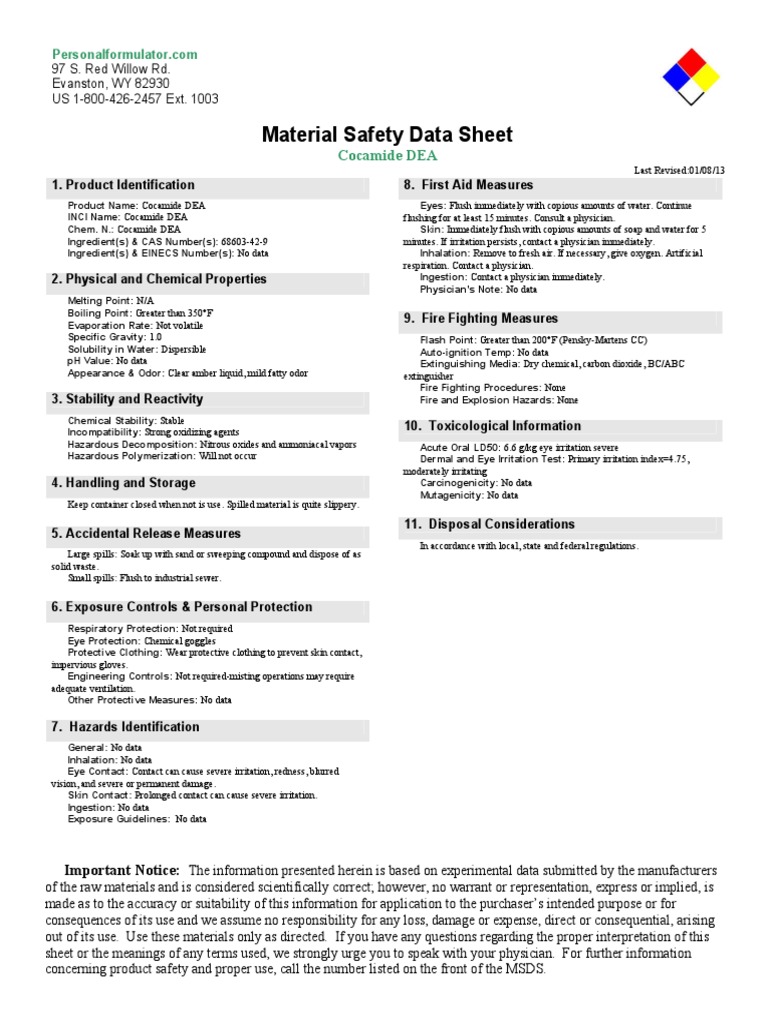 Cocamide DEA | Chemistry | Materials