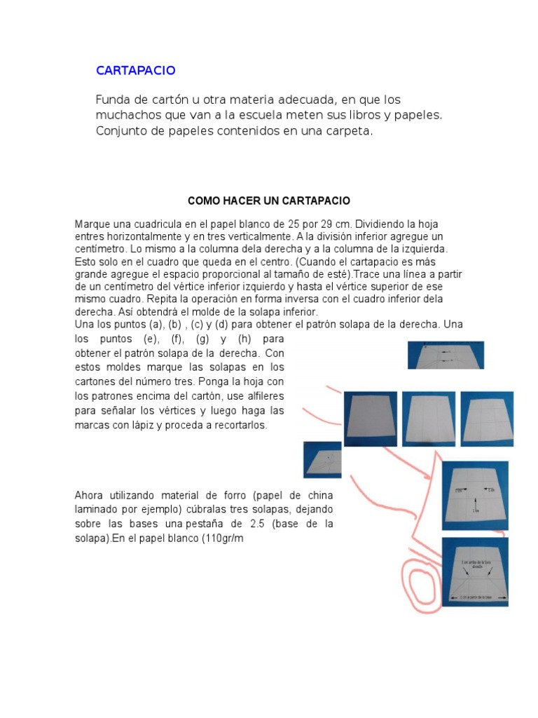 Guía para Crear un Cartapacio Escolar | PDF | Papel | Pinturas