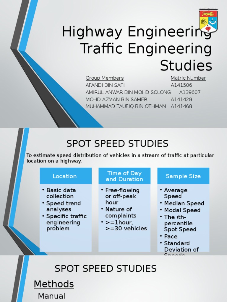 Spot Speed Study Methods in Traffic Engineering | PDF | Sample Size ...