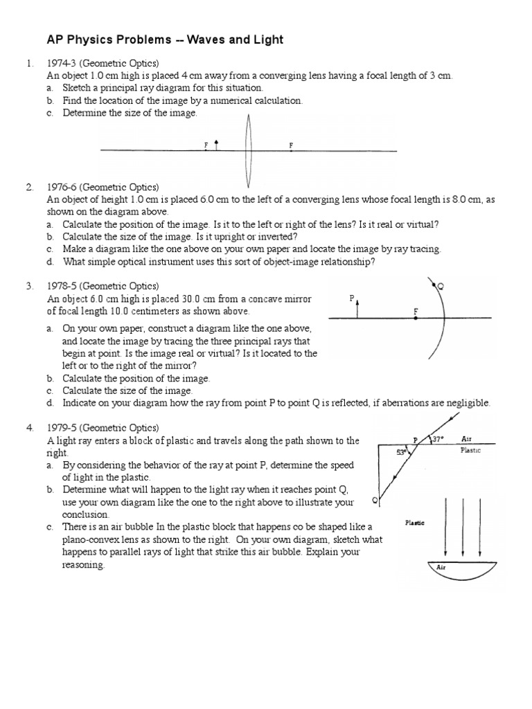 AP Physics Problems -- Waves and Light: A Collection of Geometric ...