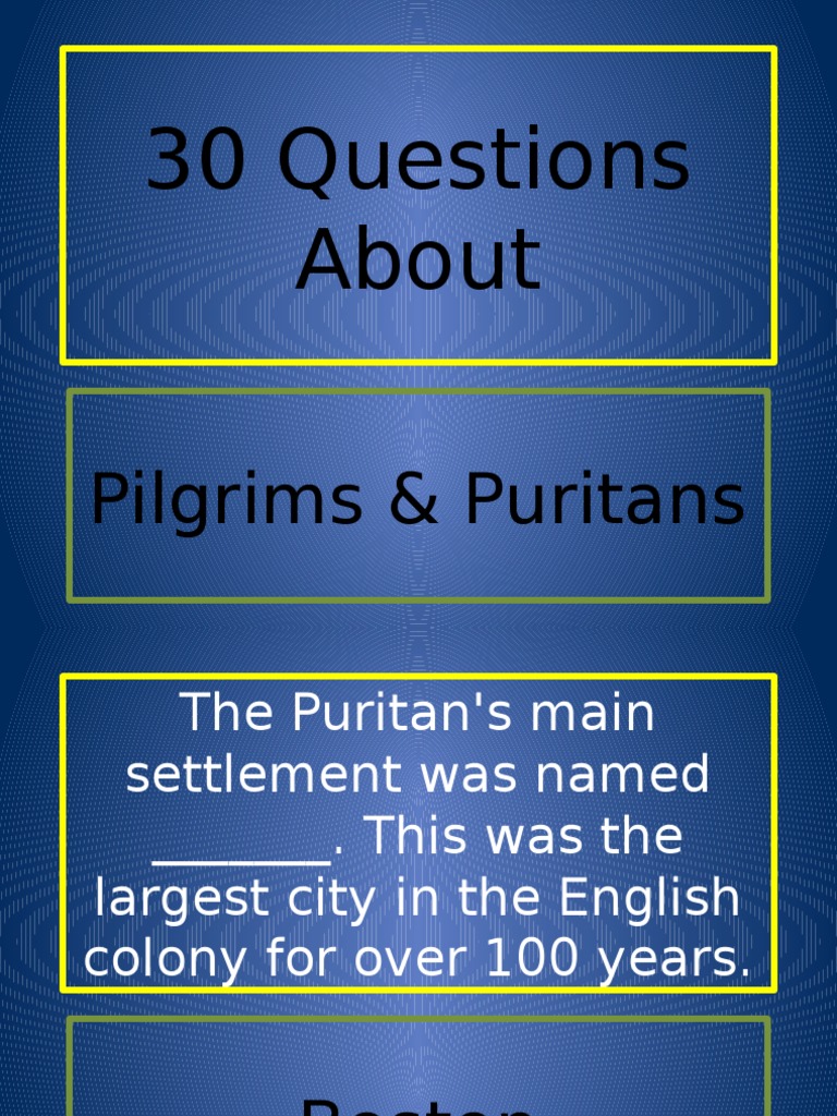 Pilgrims and Puritans: Key Facts | PDF | Pilgrim Fathers | Plymouth Colony